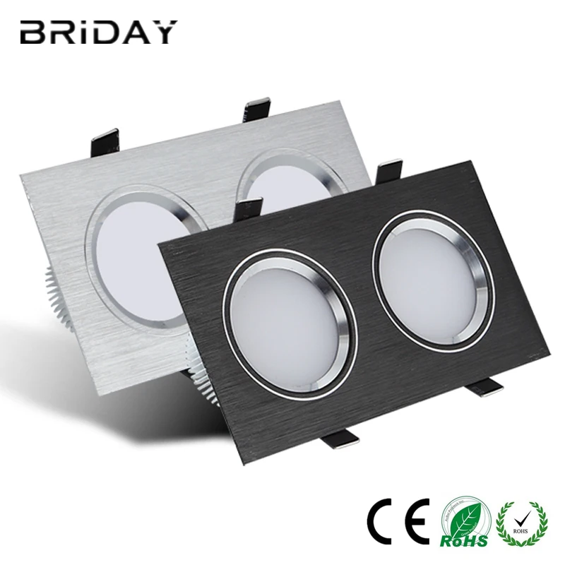 2pcs LED Down Light Square 12w 16w 20w Led Downlight Recessed Led ...