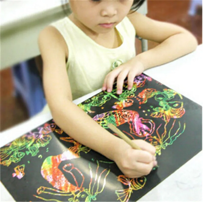 High Quality Size 18x25cm Scraping Drawing Paper Painting Learning ...