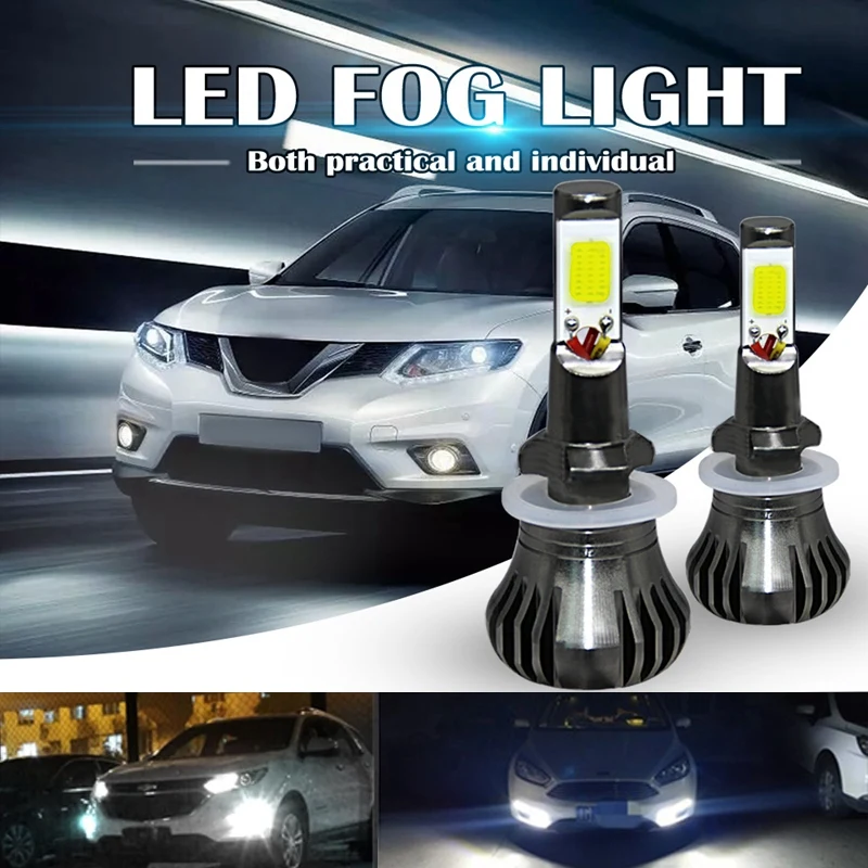 Monochrome 6000k White 880 Car LED Fog Light for car truck suv fog lamp ...