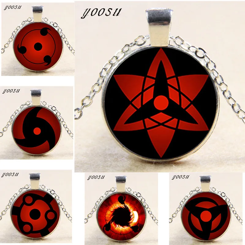 Wholesale Naruto Sharingan Shippuuden Eyes Pendant Necklace Black Chain ...