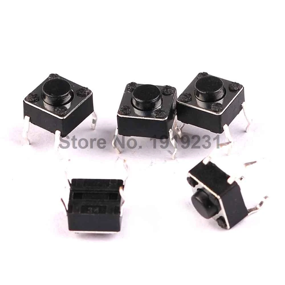 Pushbutton Switches Tactile Switch Waterproof 4-Pin 6x6x4.3mm~14mm ...