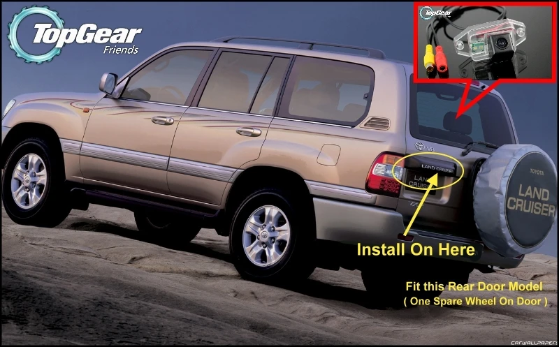 For Toyota Land Cruiser Lc 100 Lc100 J100 1998~2007 (spare Wheel On ...