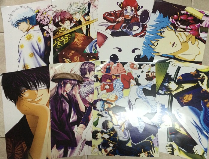 8 pcs/set Different Designs A3 Posters Japanese Anime GINTAMA Sakata ...
