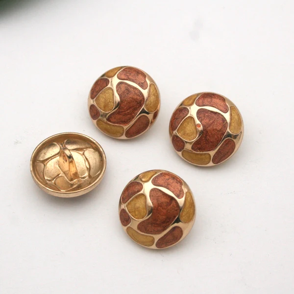 30pcs 18mm metal alloy sewing buttons gold coat buttons with lacquer ...