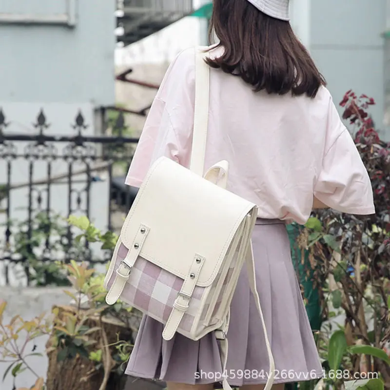 Normcore Young Girl Shoulder Bags 2020 NEW Square Plaid Preppy Style ...