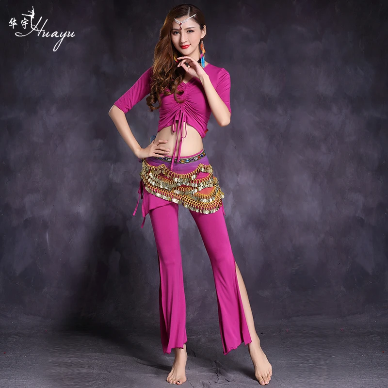 Indian dance spring and autumn new yoga modale practice suit belly ...