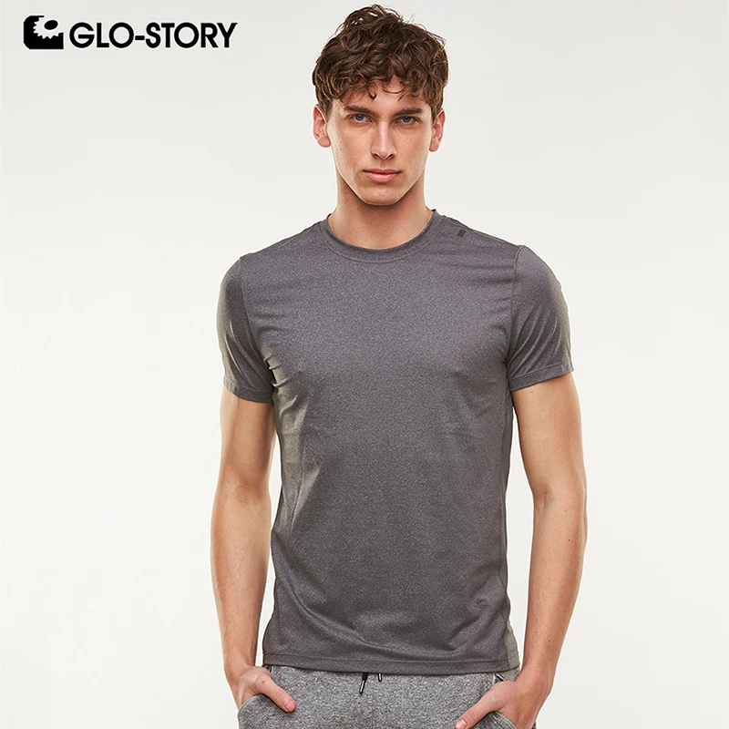 GLO STORY 2018 Summer New Short Sleeve Quick Dry Crossfit T Shirt Mens ...