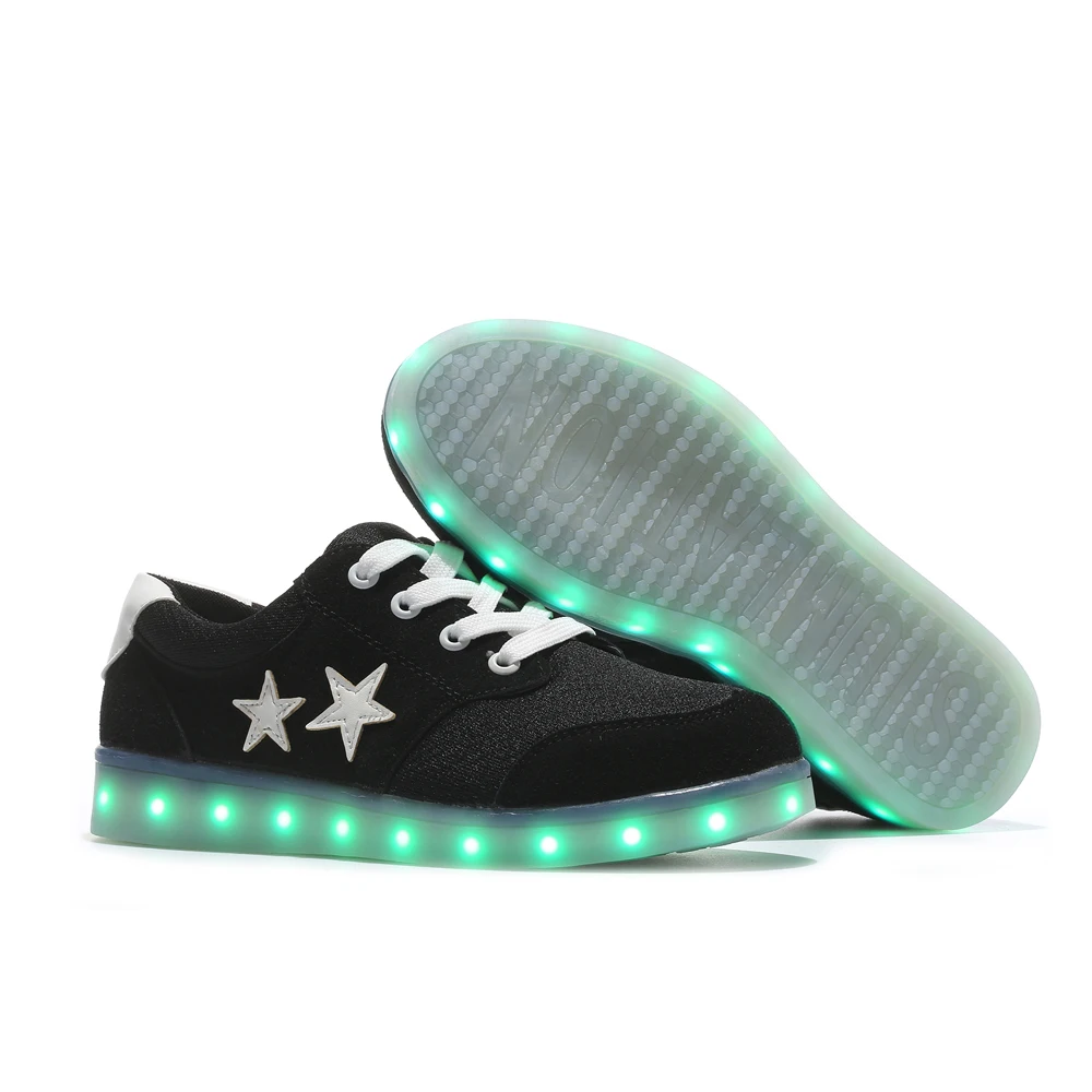 women led shoes Colorful glowing shoes Women with usb light up charger ...