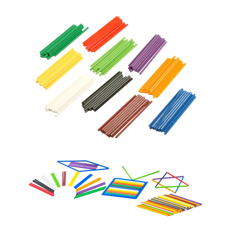 Kids Early Learning Toy Montessori Math Study Tools Counting Sticks Six ...