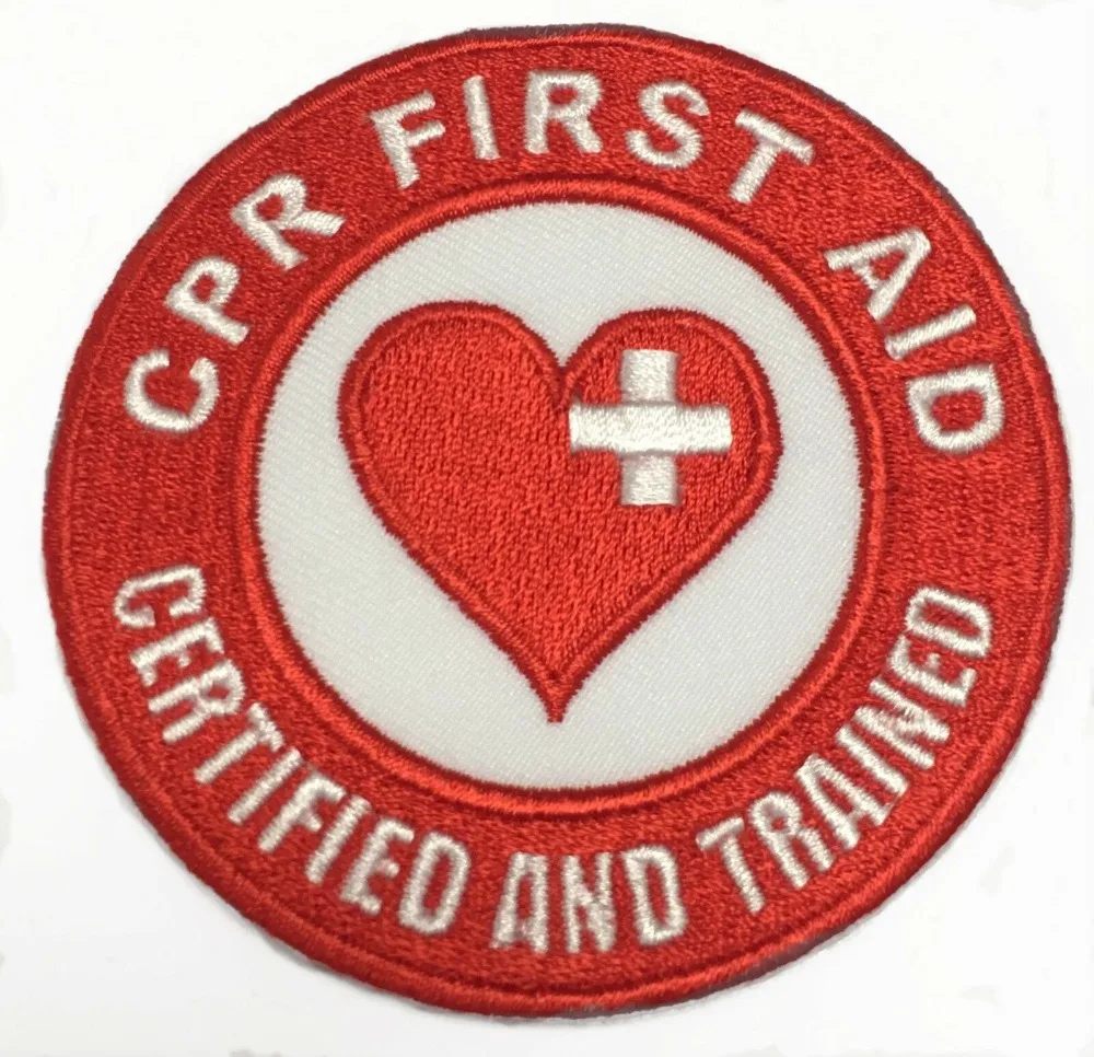 Custom-Embroidered-CPR-First-Aid-Certified-Trained-Patch-Embroidered ...
