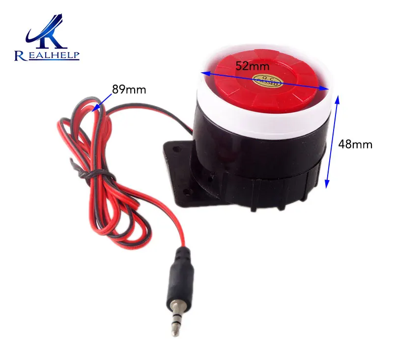 Ear Piercing Indoor Siren Wired Mini Horn Alarm 120dB DC 12V Home ...