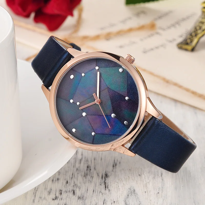 IBSO Brand Fashion Starry sky Women Watches 2018 Blue Leather Strap ...