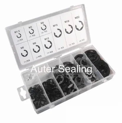 150pcs 9 different sizes kit Opening snap ring E type snap ring ...