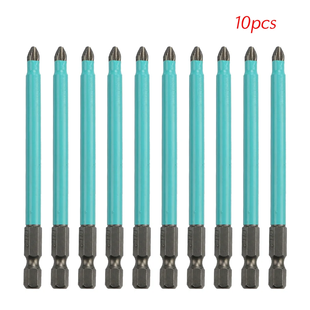 6/10pcs PH2 Magnetic Phillips Screwdriver Bit Steel Single Head Hex ...