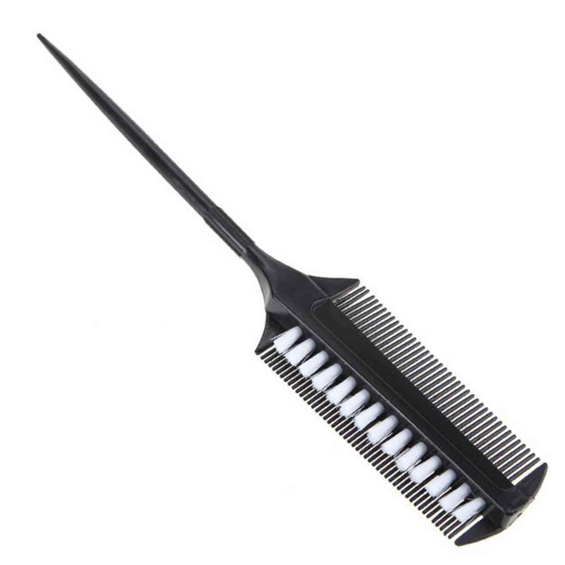 Pro Salon Home Hairdressing Double Side Dye Comb with Nylon Hair Brush ...