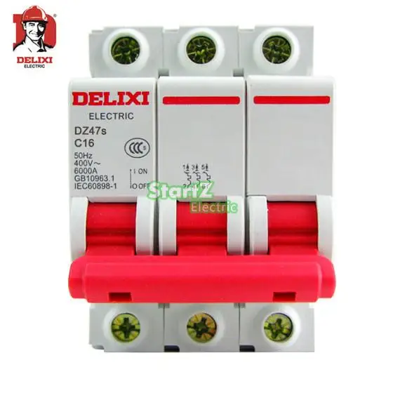 16a 3p "c" Curvers 6ka Miniature Circuit Breaker Dz47s Delixi Mcb - Circuit Breakers - AliExpress