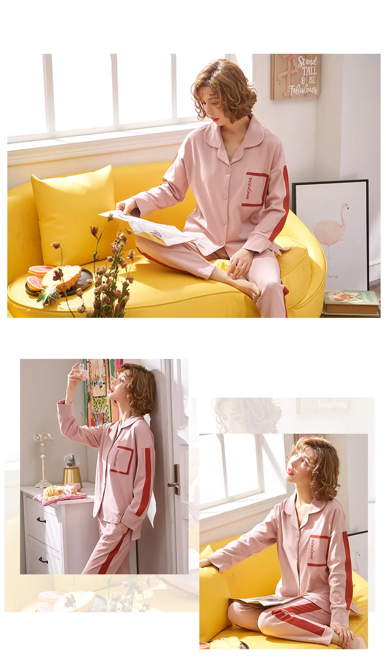 Spring And Autumn Thin Cotton Long Sleeved Suit Sweet And Lovely ...