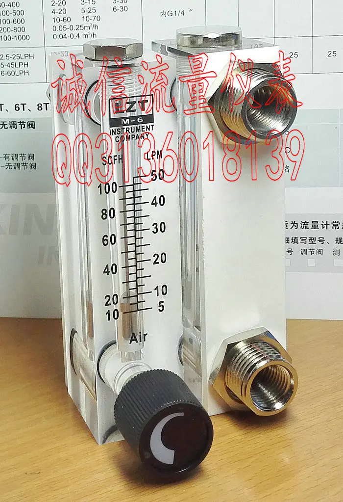 Medidor de flujo de gas de panel ajustable, 5 50LPM, 10 100SCFH, LZT 6T|flow meter|air flow ...