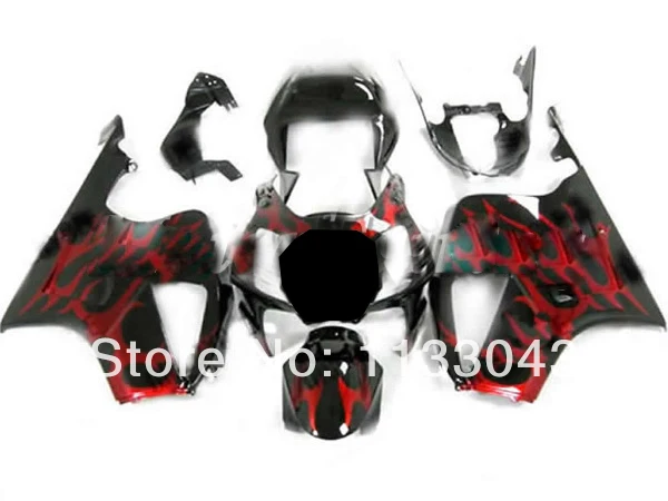 Red Black VTR1000 SP1 RC51 2000 2001 2002 2003 2004 2005 2006 Fairing ...