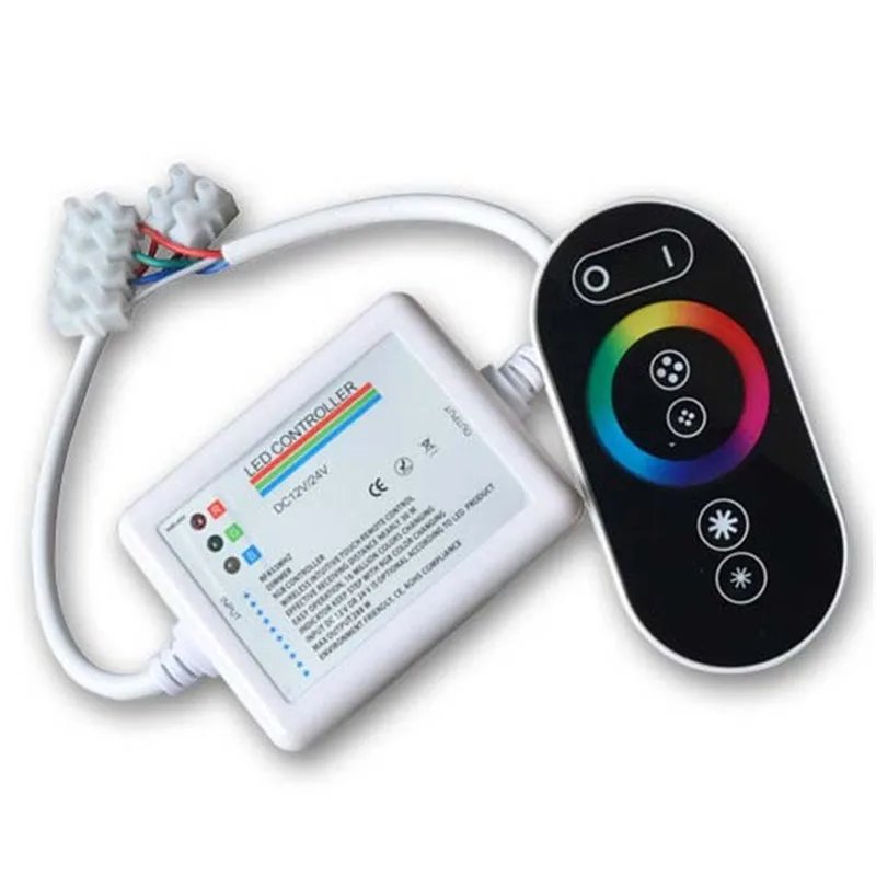 RF 6key Touch LED Strip Light Controller DC12 24V 6A*3Ch Remote Control ...