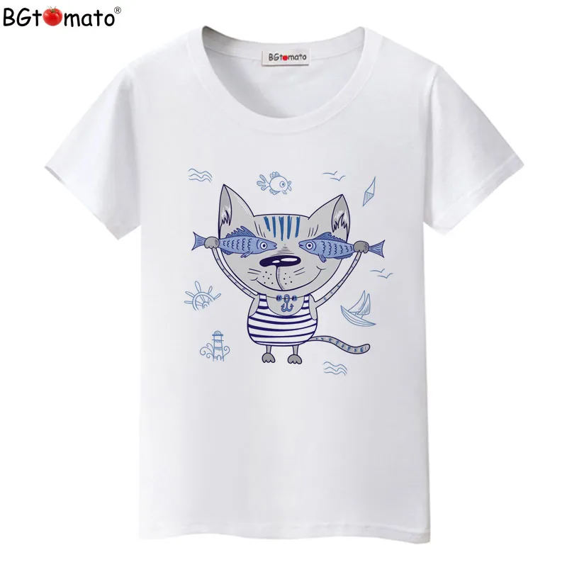 Female Summer Cartoon Cat Shirt | Cats Women Men Shirts | Women Tshirts ...