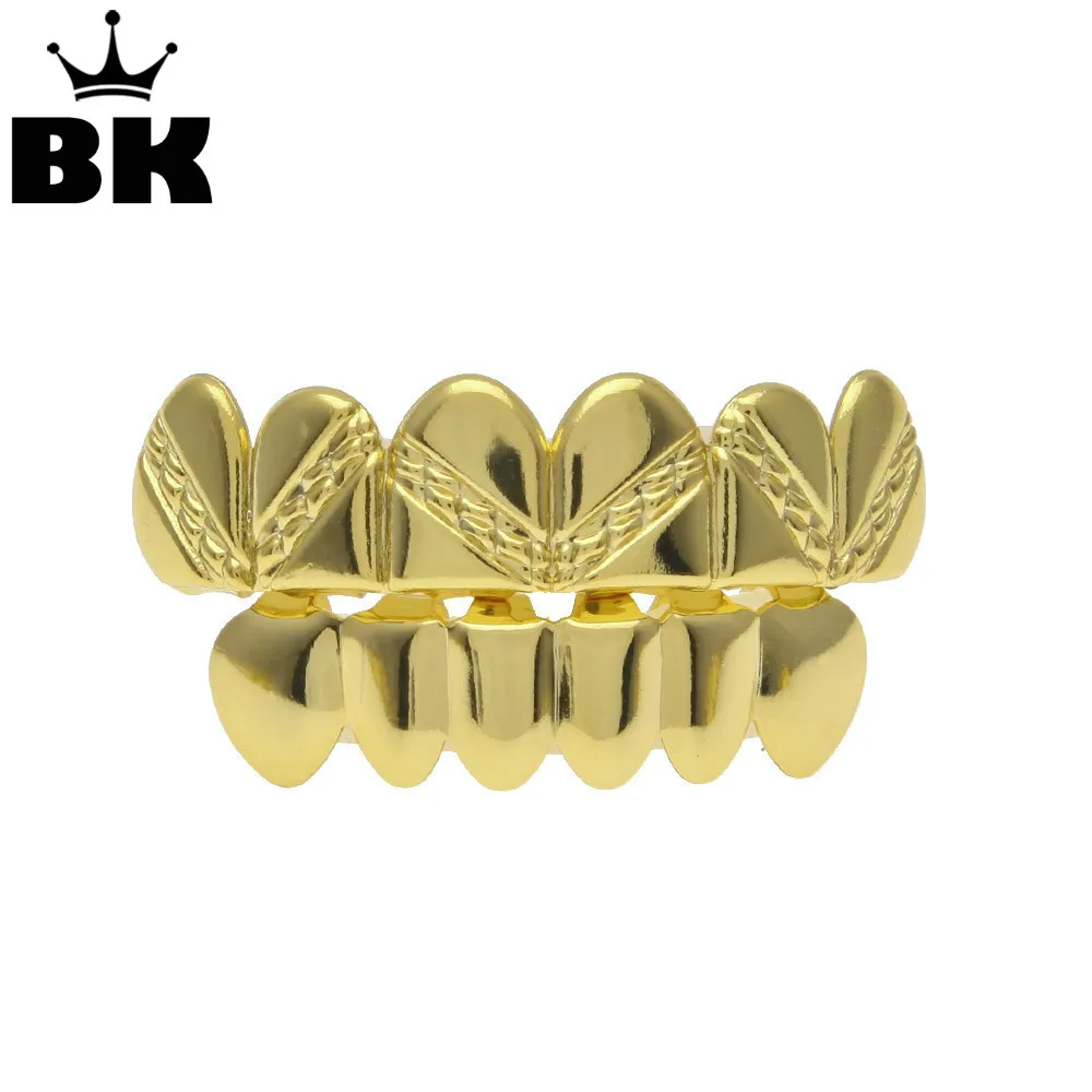 Gold Color Top & Bottom Teeth Grills Hip Hop Men Grills Joker Grills ...