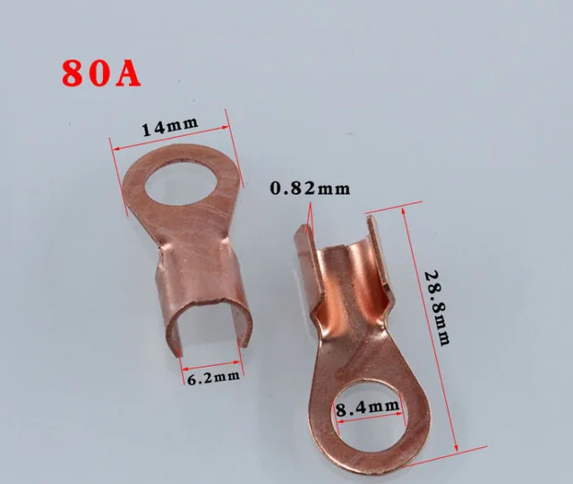 HARBLL 10pcs Copper wire nose copper terminal copper wire ear copper ...