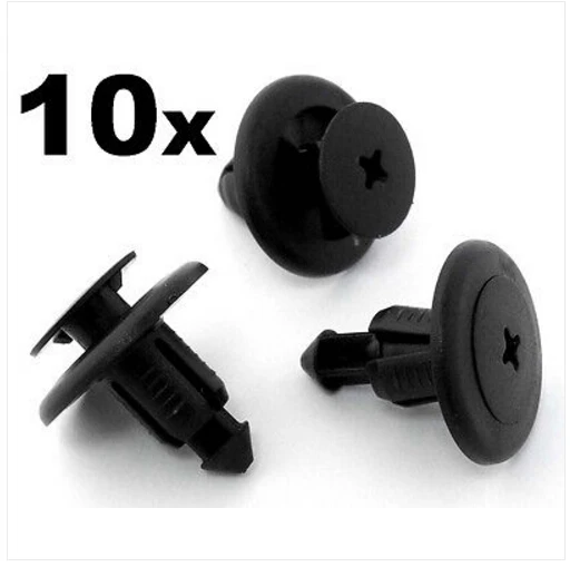 10x For Subaru 8mm Plastic Rivet Panel Clips Bumper, Engine Undertray ...