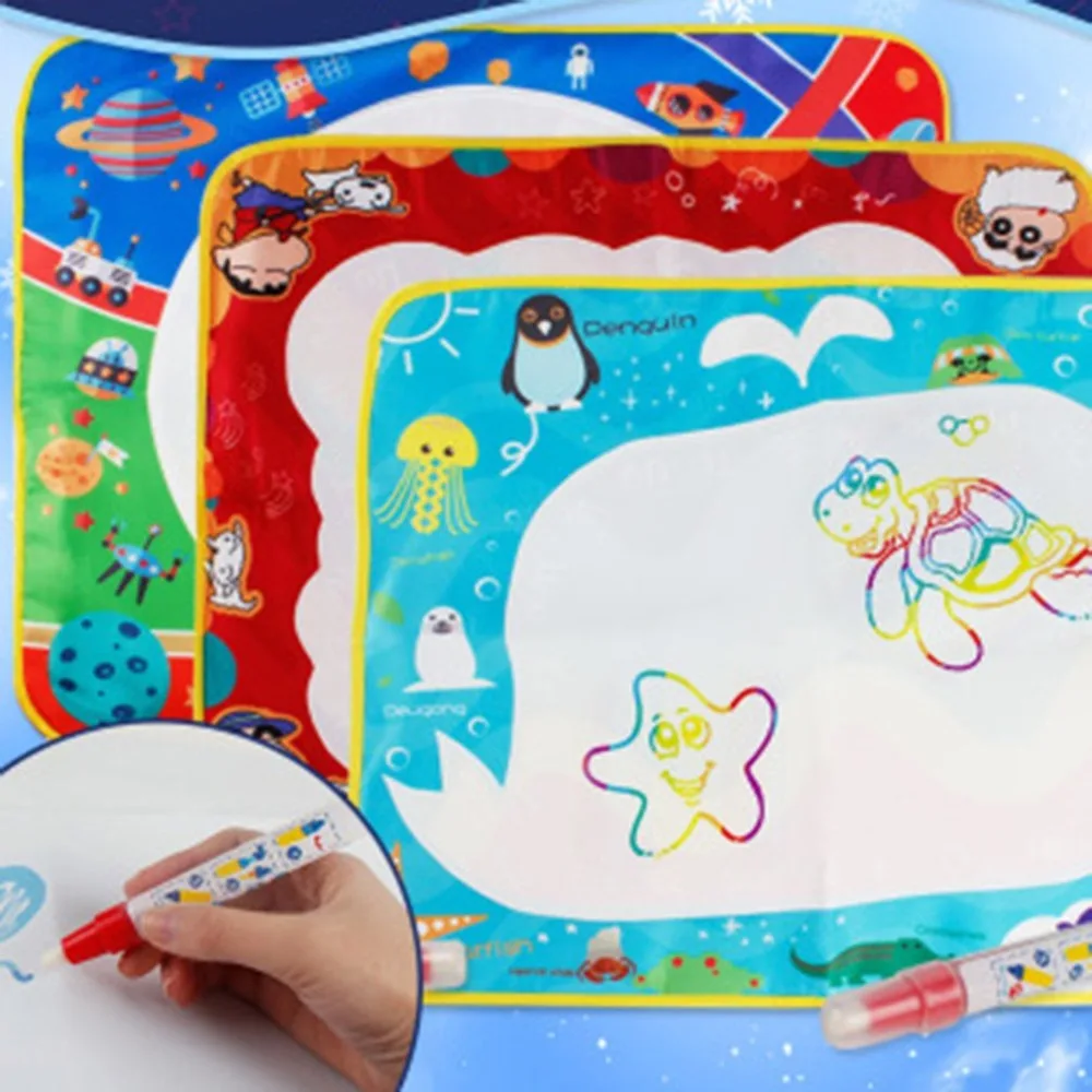 Kids Water Painting Drawing blanket doodle Toys cartoon water canvas ...