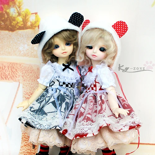 1/6 Bjd baby clothes yosd doll dress set gemini white forever super ...