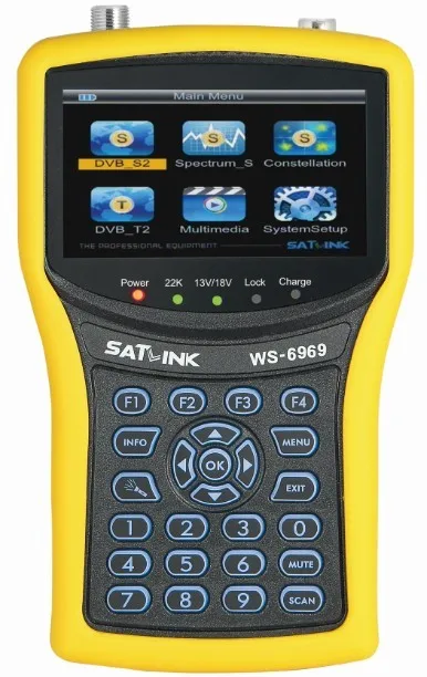 Satlink WS 6960 4.3 Inch HD Display DVB S&DVB S2 MPEG4 Satellite Finder ...