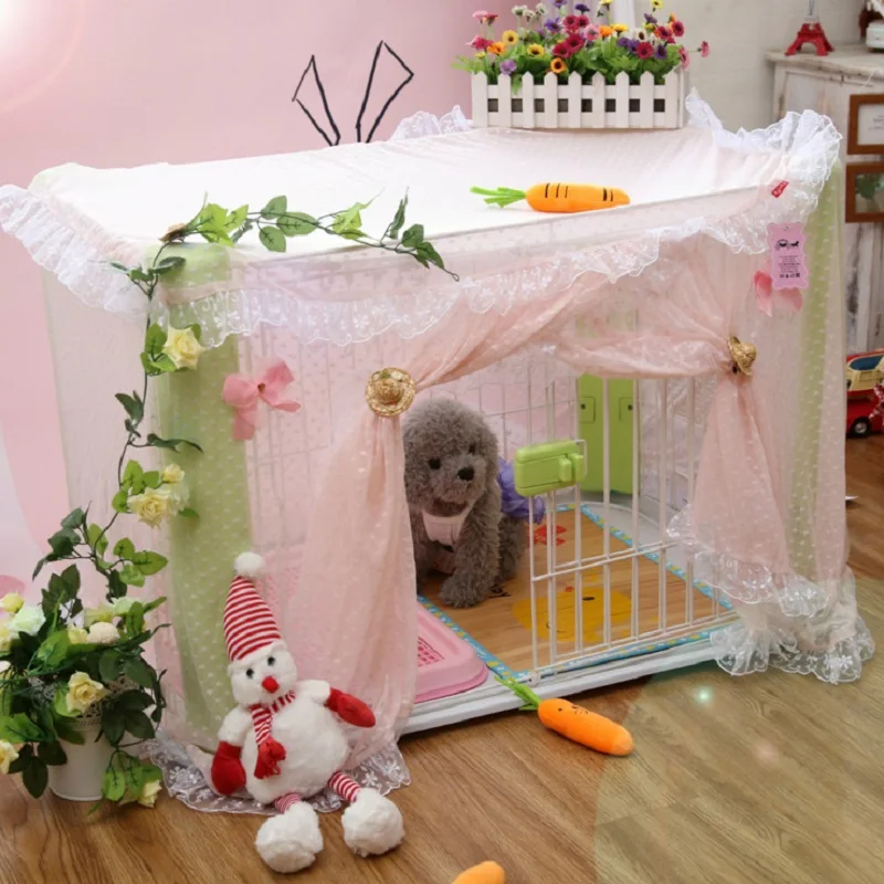 Dog Bed Cover Anti dust And Anti mosquito Pink Purple Princess Mesh ...