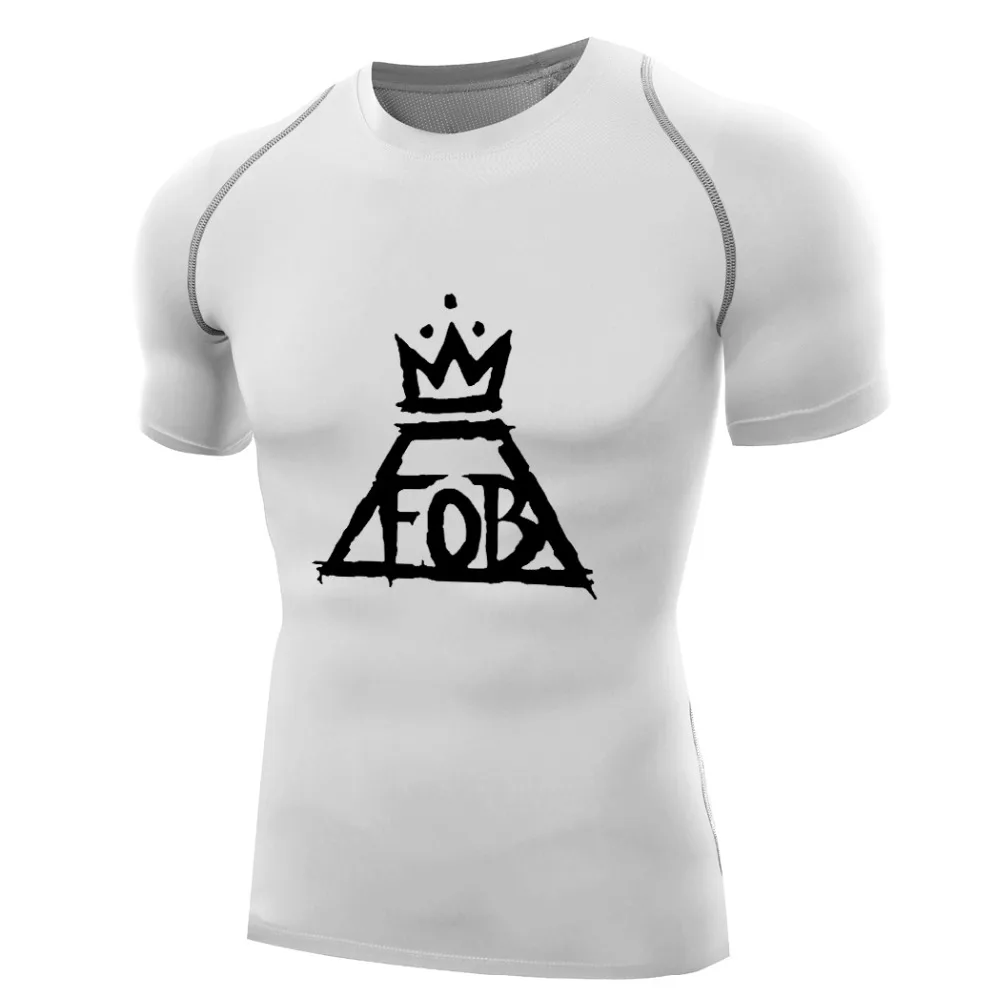 camiseta fall out boy men Shirts FOB Rock Quick Dry T shirt fitness ...