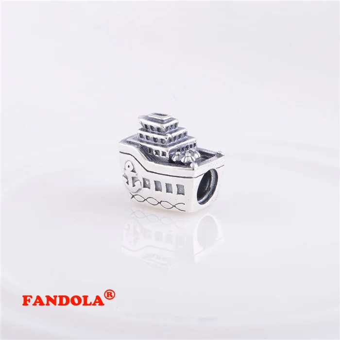 Authentic 925 Sterling Silver Cruise Ship Screw Hole Charm Beads DIY ...