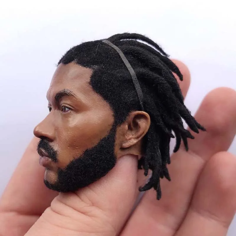 Custom 1/6 Scale Dreadlocks Ross Head Sculpt Basketball Star for 12inch ...