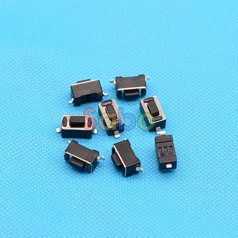 Buy 100pcs 2pin Smd Black 3x6x43mm Tactile Tact Push