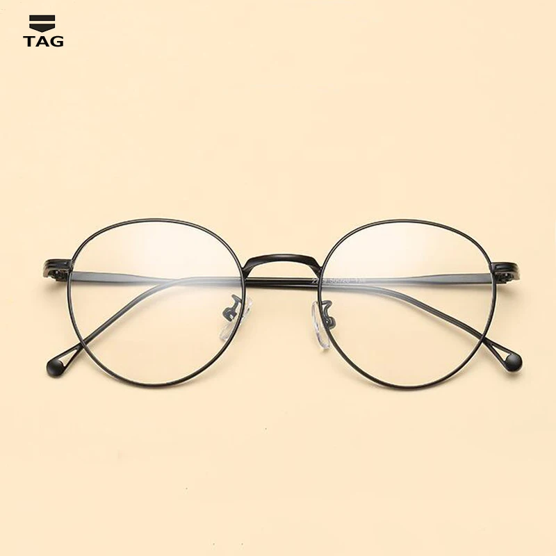Vintage eyeglasses Small Round Nerd Glasses Transparent Gold Round ...