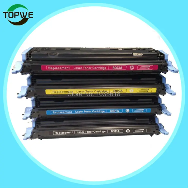 For Q6000A Q6001 Q6002 Q6003 Toner Cartridge For HP Color Laserjet 1600 ...