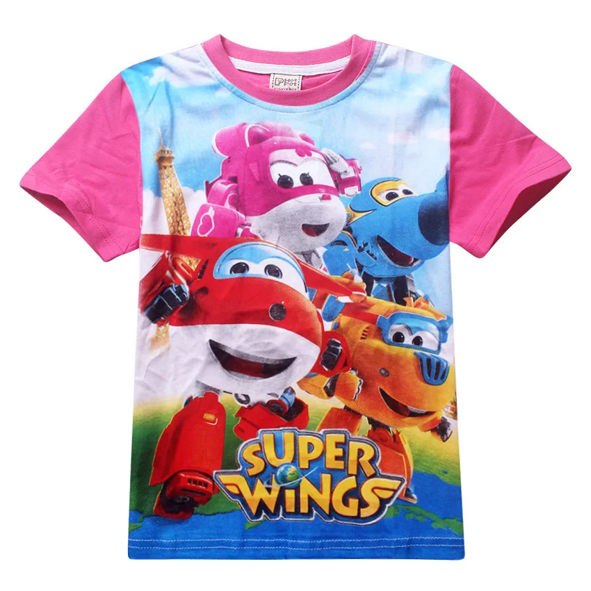 מוצר - 3 To 8 Years 2016 Super Wings T-shirt Children Summer Shirts ...