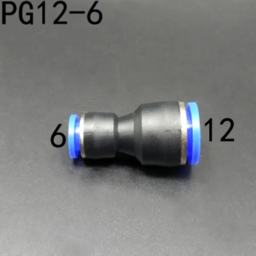 5 PCS Reducer 12mm Turn 6mm Platic Push In to Connect One Touch Fitting ...
