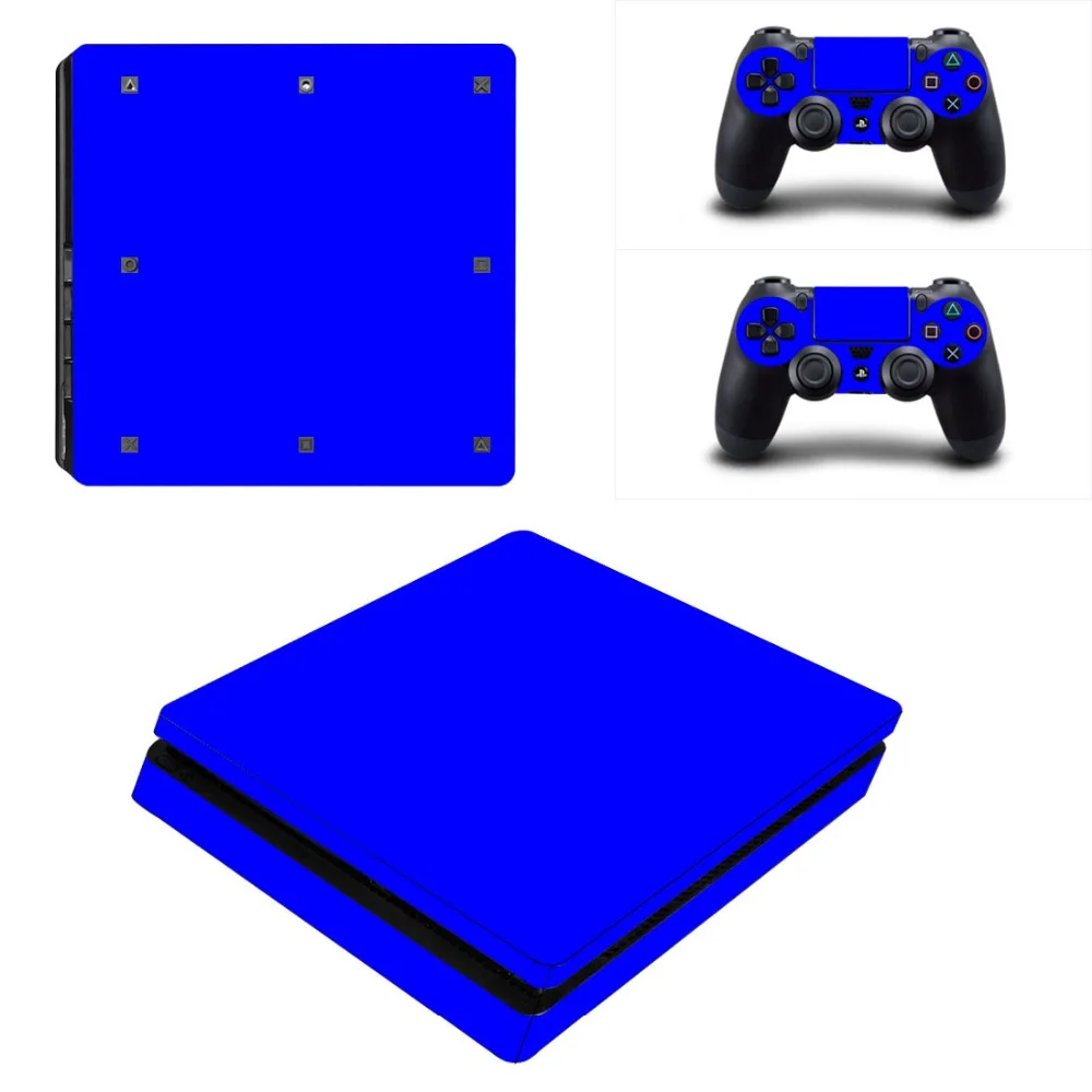 Blue PS4 Slim Skin Sticker For Playstation 4 For PS4 Slim Console and ...