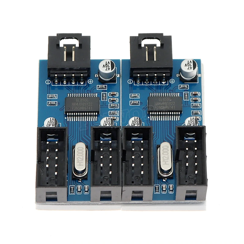 PC Case Internal 9Pin USB 2.0 1 to 4 Splitter PCB Chipset Enhanced ...