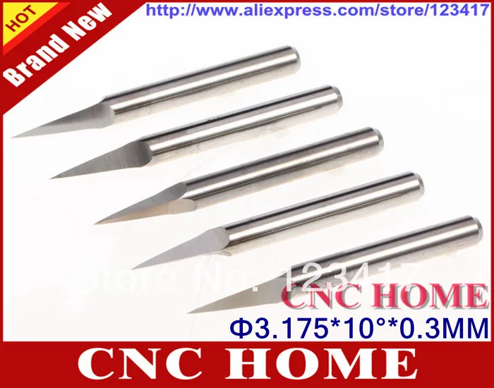 10pcs/lot 10 Angle 0.3mm Carbide Cutting Tools, Cnc Router Pyramid ...