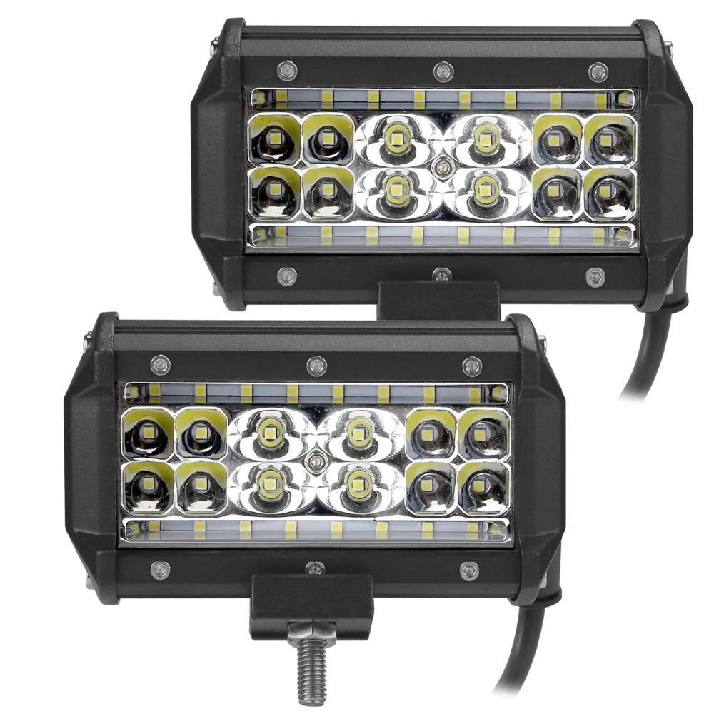 5 inch 84W 1 Pair Spot beam Led Work Lights 12V 24V Quad Row car ...