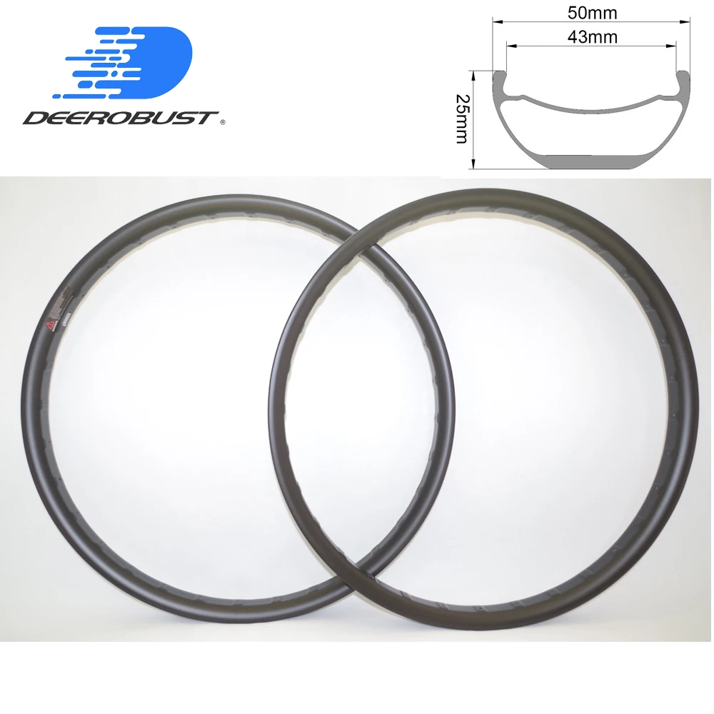 29er Plus Wide 50mm Carbon Mountain Bike Rims Am Enduro Mtb Bicycle Rim ...