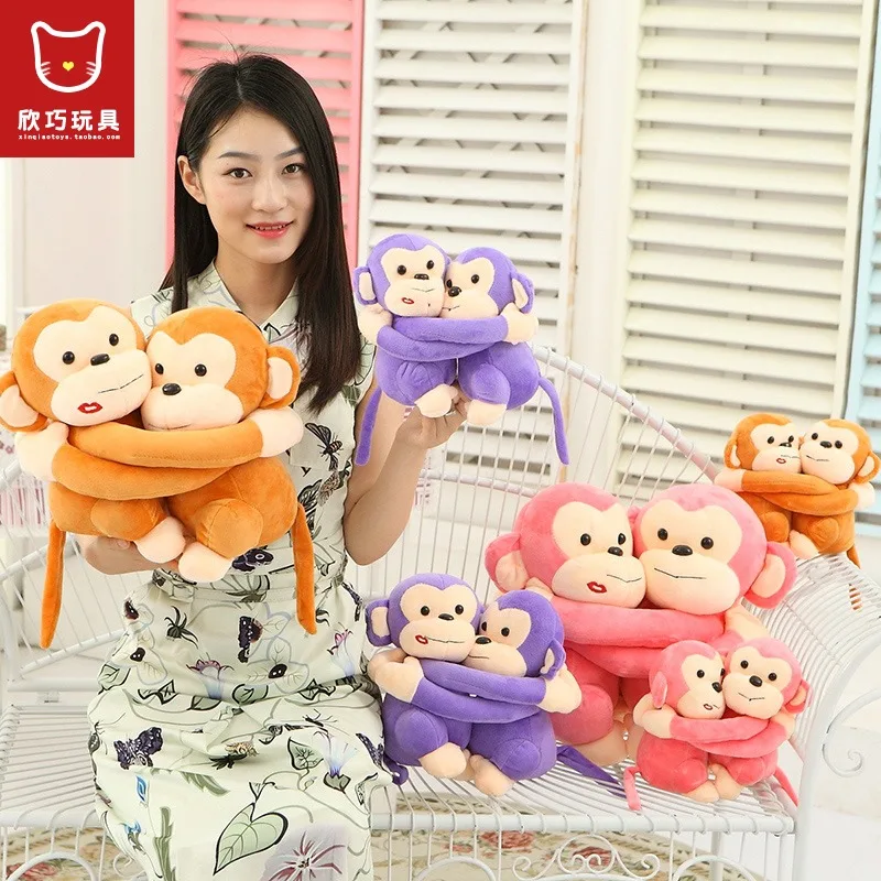 1 Lot=Two Monkeys Hugging Cute Cartoon Baby Toy Soft Comfort MONKEY ...
