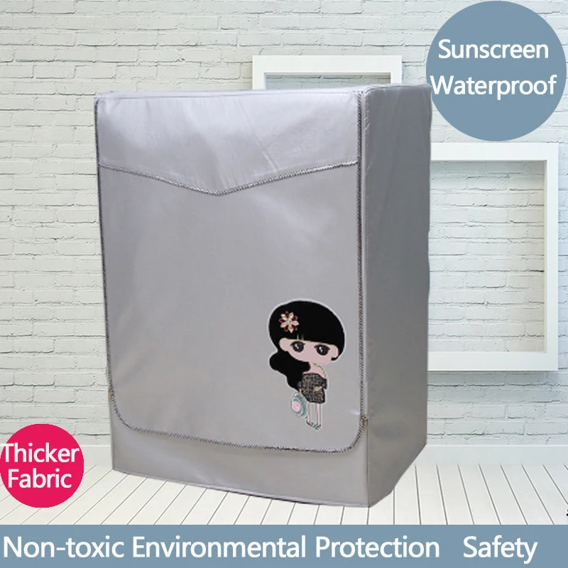 Home Waterproof Cover For Washing Machine Silver Coating Oxford Cloth ...