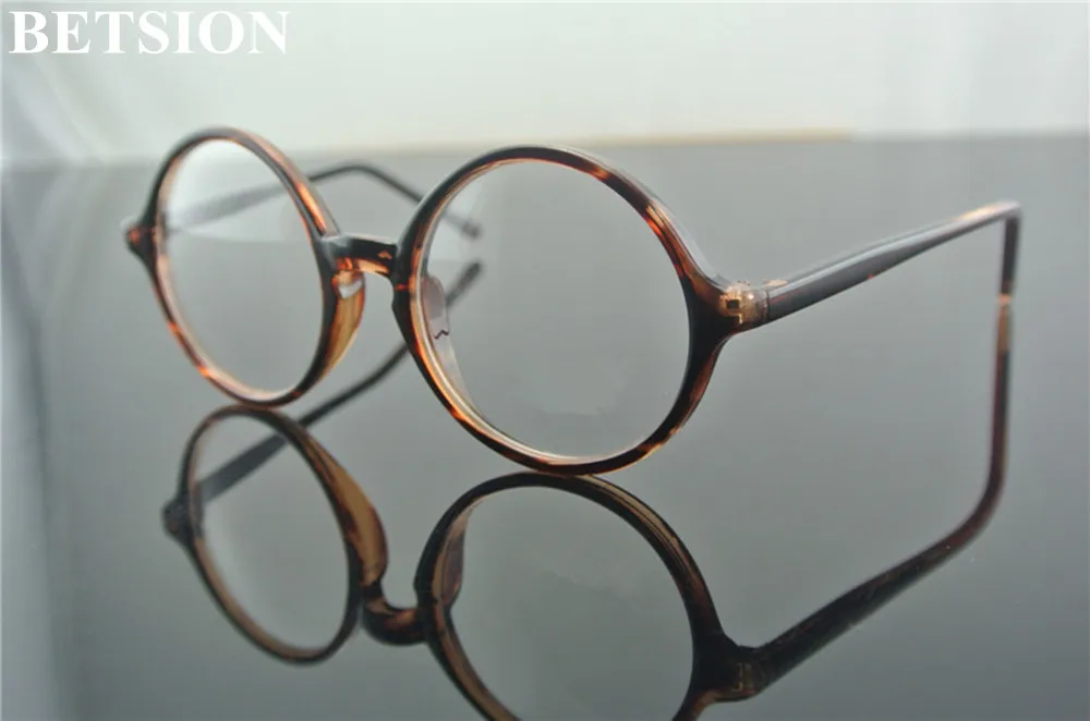 Vintage small Round 43mm Reading Glasses Full Rim Men Women +100 +125 ...
