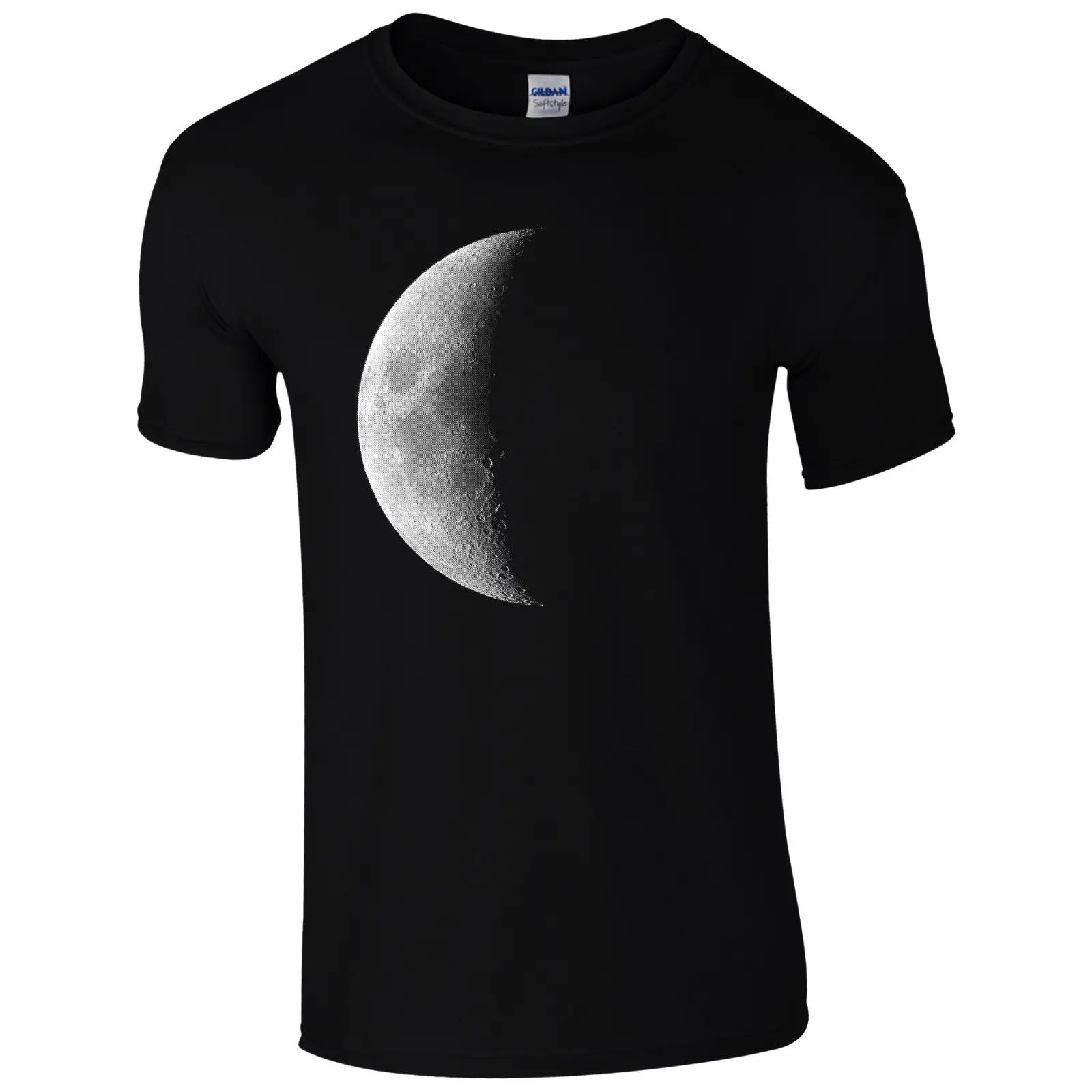Half Moon T Shirt Full Galaxy Eclipse Stars Astronomy Fashion Gift Mens ...
