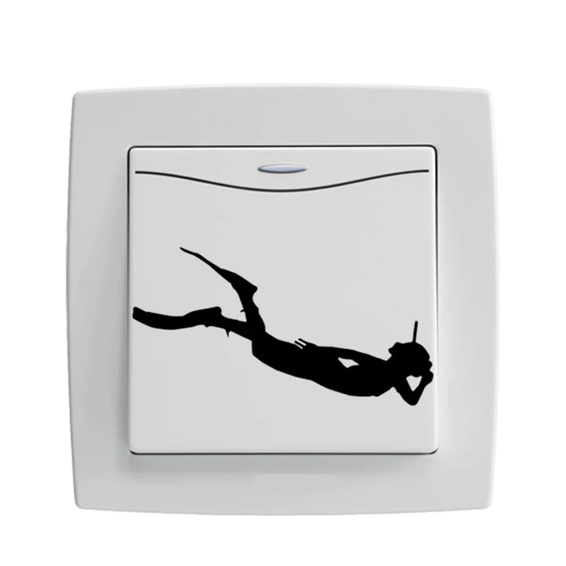 Scuba Diving Fashion Vinyl Decals Wall Switch Sticker 5WS0174|stickers ...